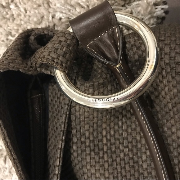 Sequoia Paris | Bags | Nwt Sequoia Paris Brown Woven Tote Leather ...
